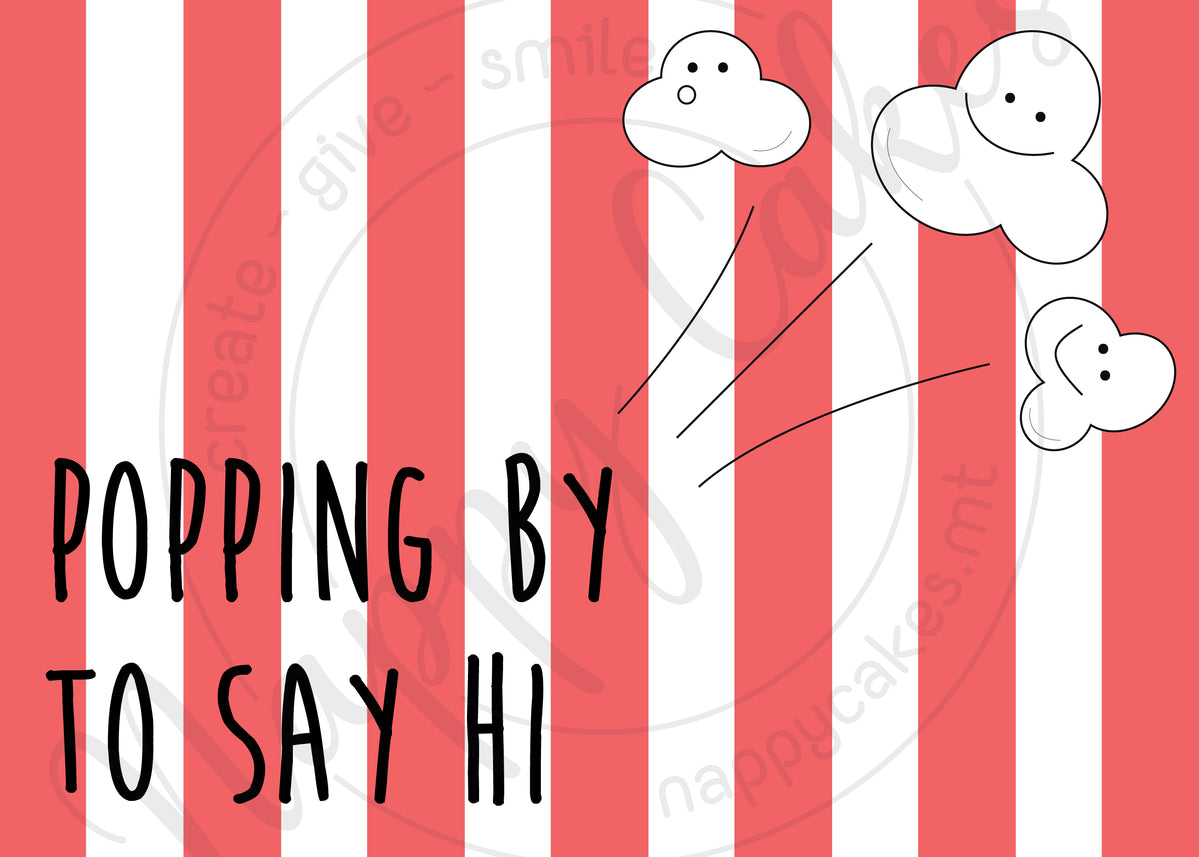 Popping By Greeting Card